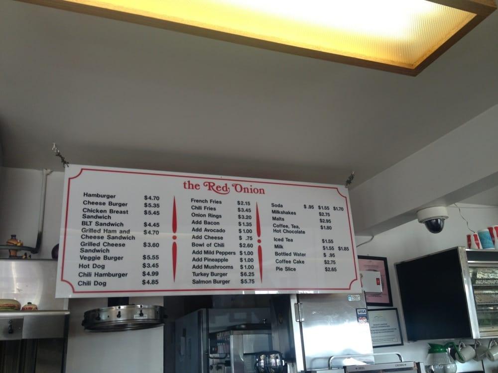 Menu at Red Onion restaurant, El Cerrito
