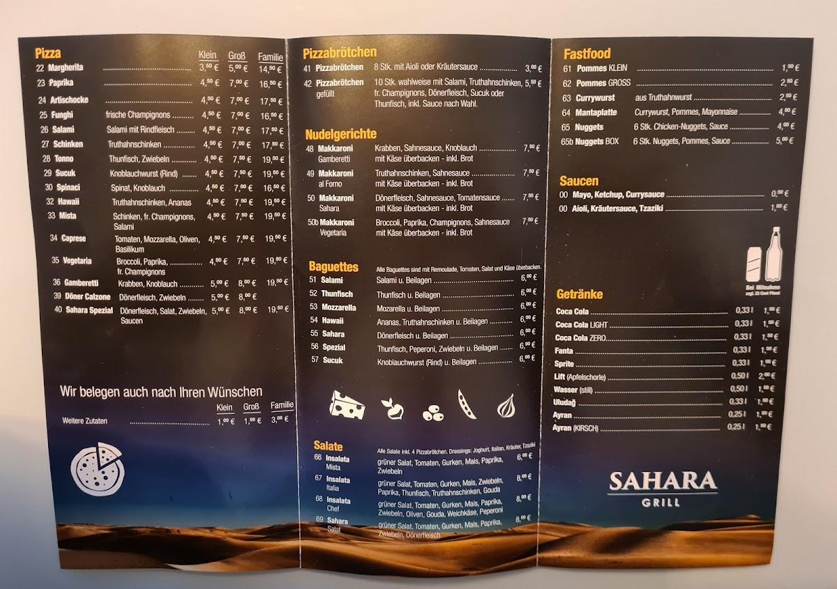 Menu at Sahara Grill pub & bar, Soest