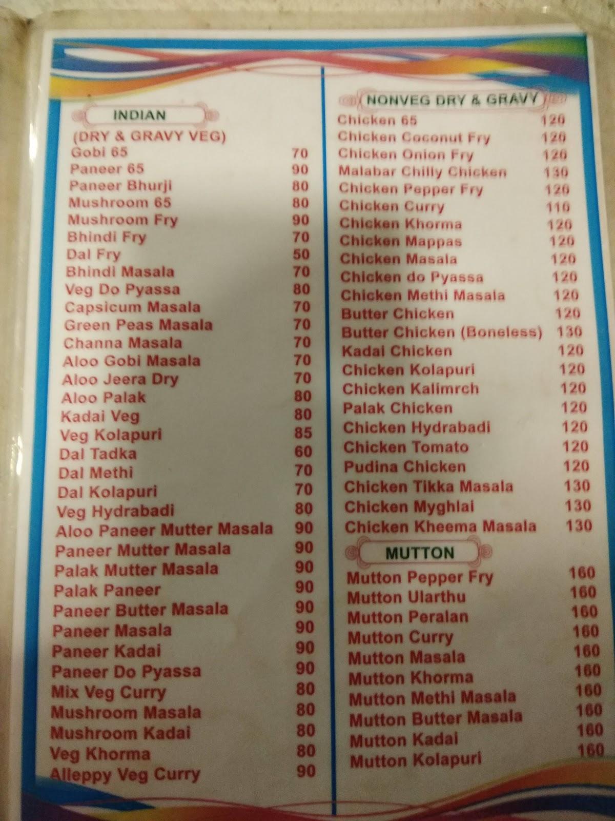 Menu at The Magic Chef, Bengaluru, RM4X+H7Q