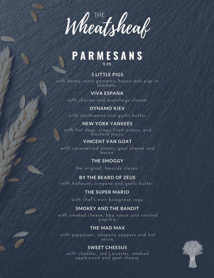 Menu at The Wheatsheaf pub & bar, Darlington