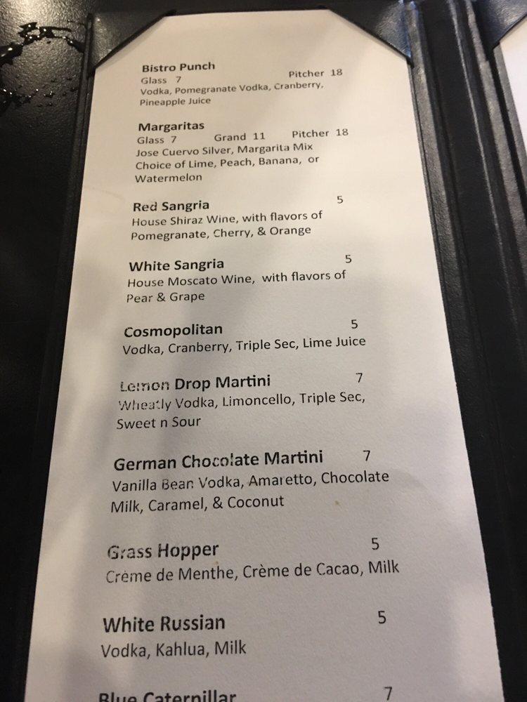 Menu at Opera House Bistro steakhouse, Red Bud