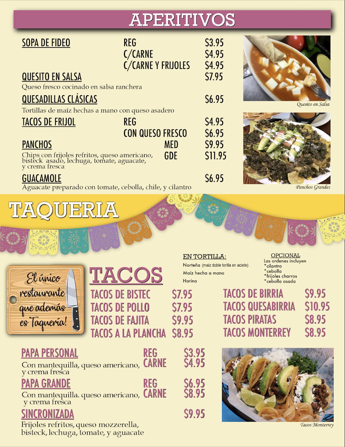 Menu at El Portón Mexican Restaurant McAllen, McAllen