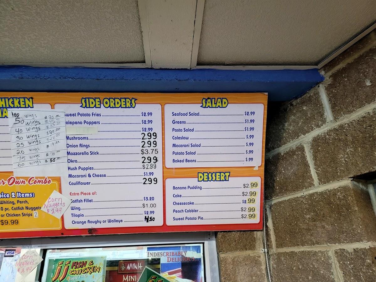 Menu at J J Fish & Chicken restaurant, Dayton, N Gettysburg Ave
