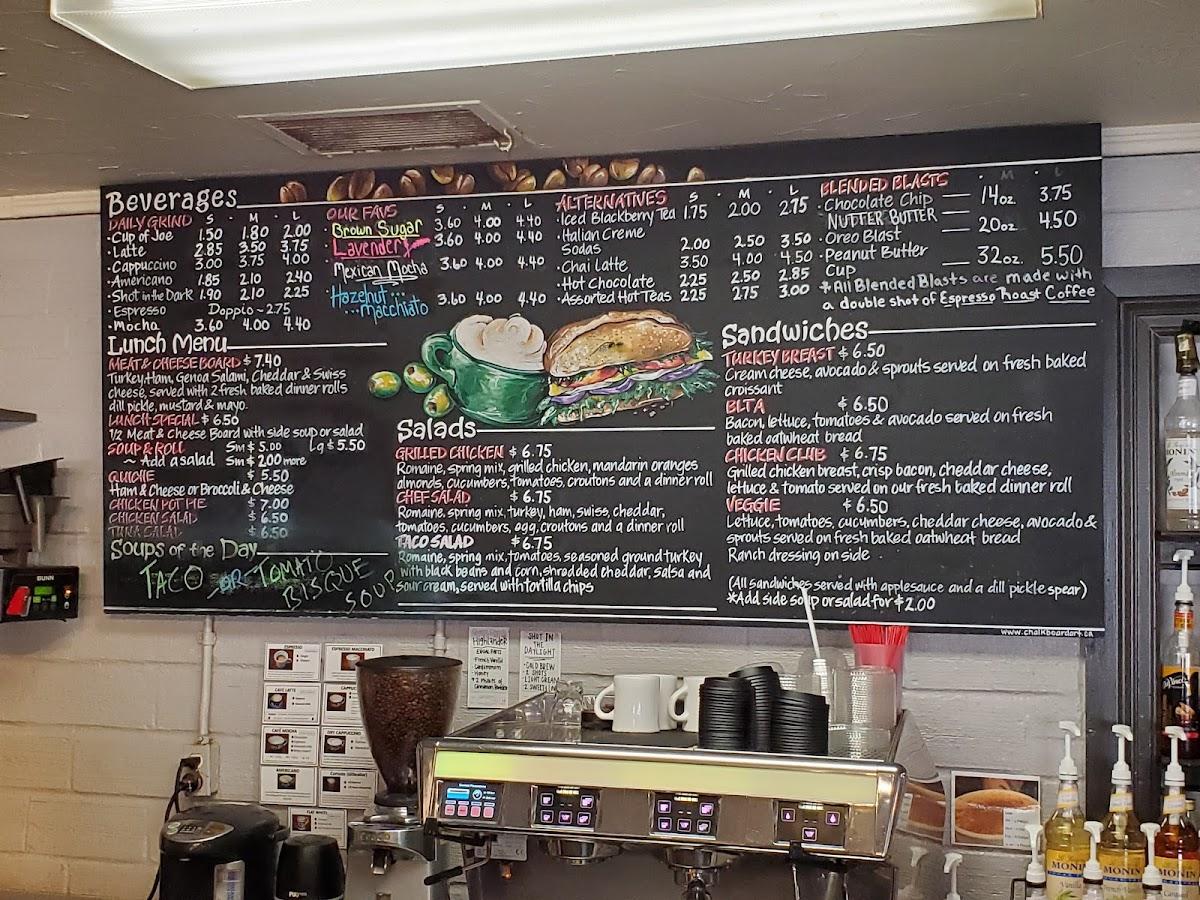 Menu at CJ's Coffee Cafe on Main, Denison, 514 W Main St