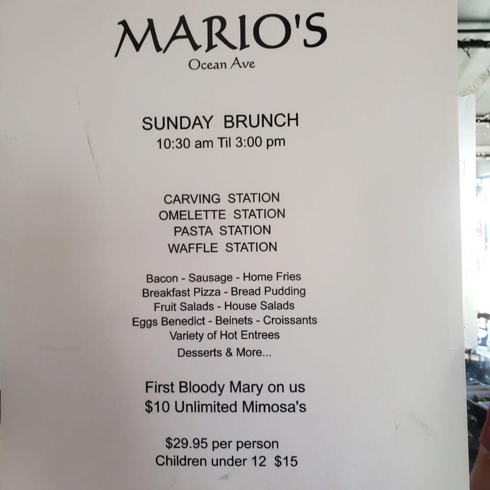 Menu at Mario’s Lake Ave pizzeria, Lake Worth