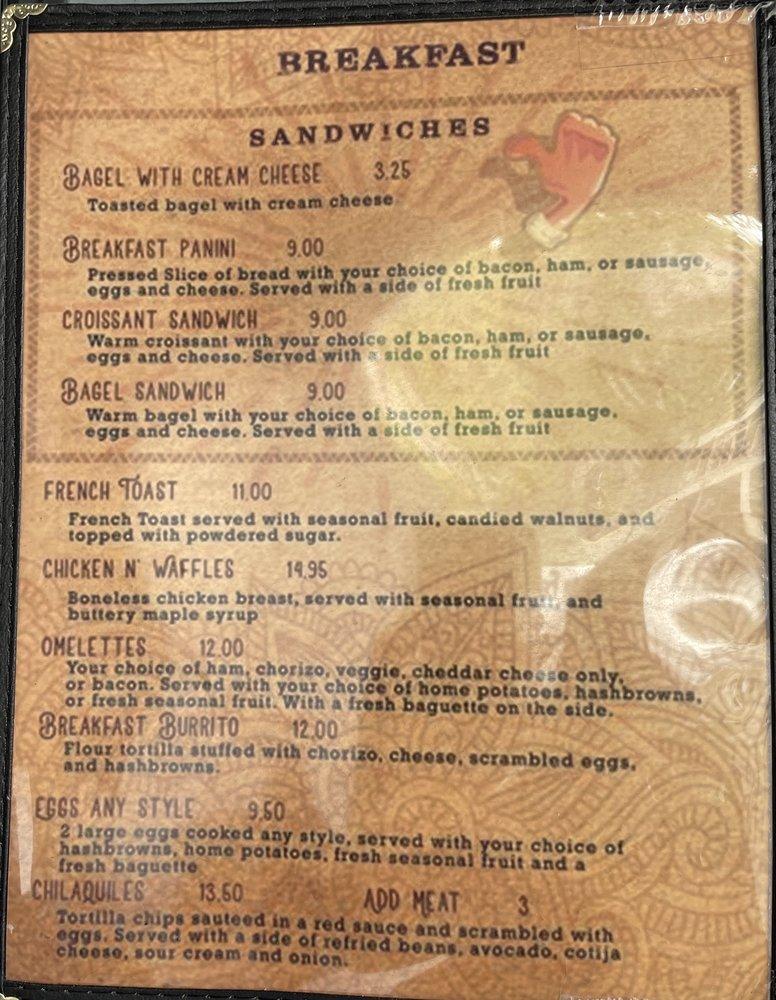 Menu at Porque no? Tacos restaurant, San Leandro