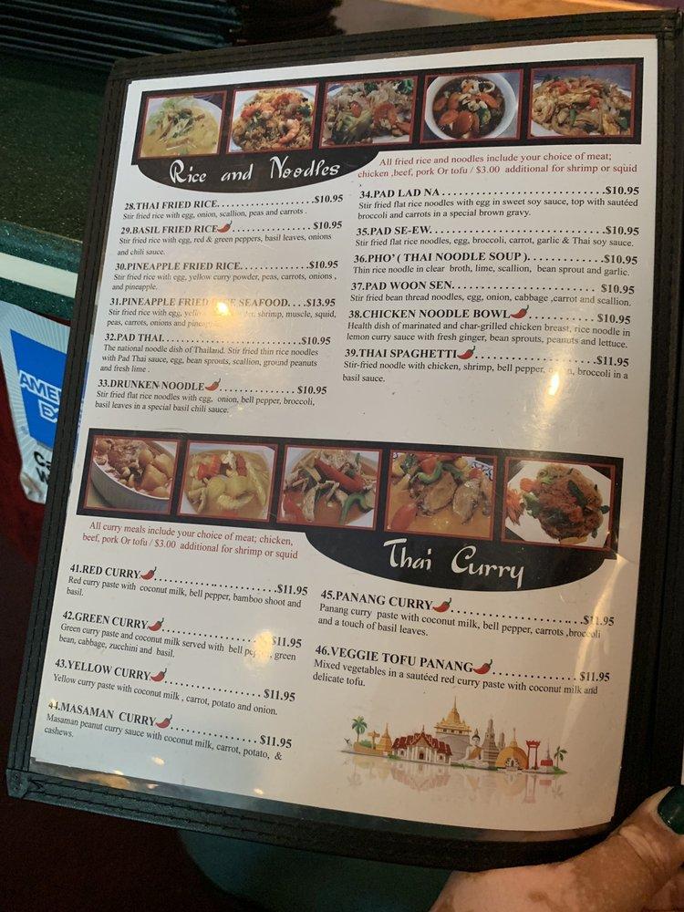 Menu at Red Orchid Thai Cuisine restaurant, McDonough
