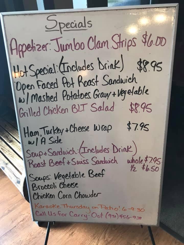 Menu at The Beef and Barrel Restaurant & Lounge, Crossville, West Ave