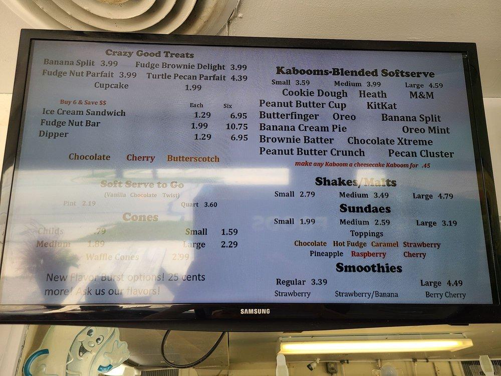 Menu at Shake A Burger fast food, Oconto