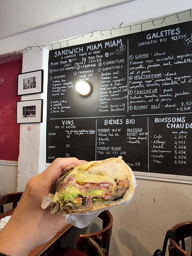 Menu au Chez Alain Miam Miam fast food, Paris