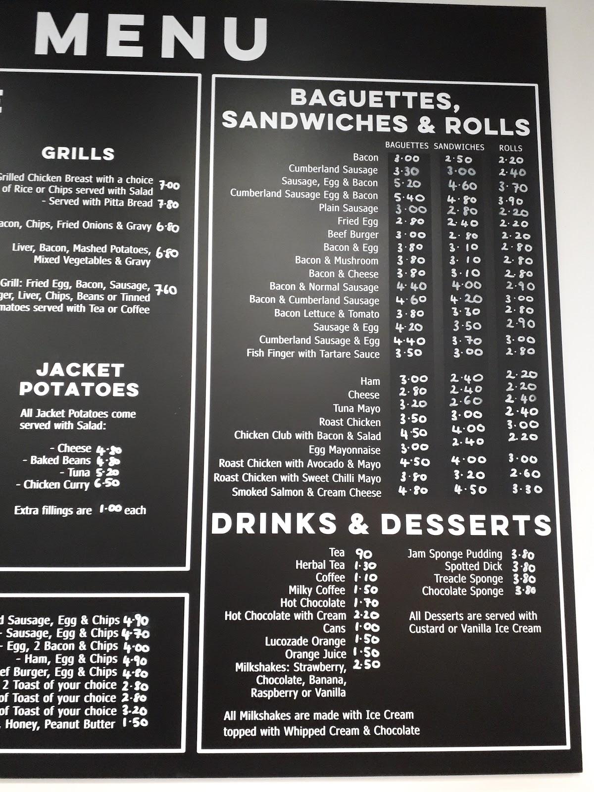 Menu at Omega Cafe, West Wickham, 88 Croydon Rd
