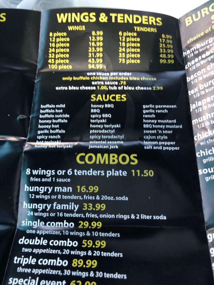 Menu at Tri-City Wings & Grill restaurant, Newton, 197 North St