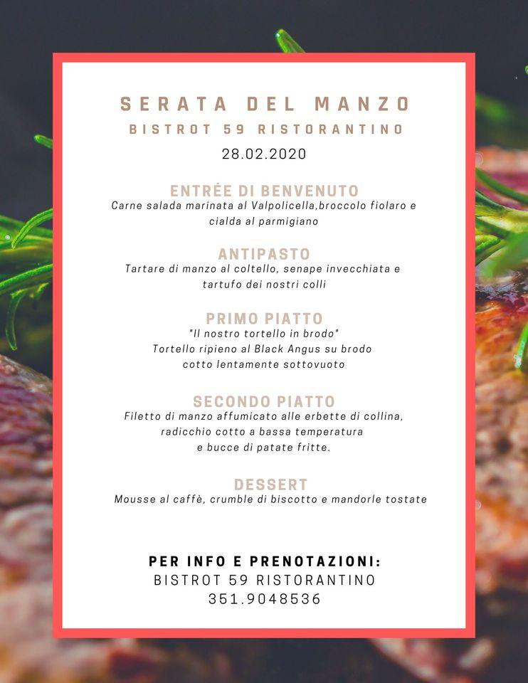 Menu at Bistrot 59 Ristorantino, Marostica