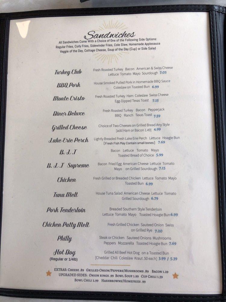 Menu at Nancy's Main Street Diner cafe, Grafton