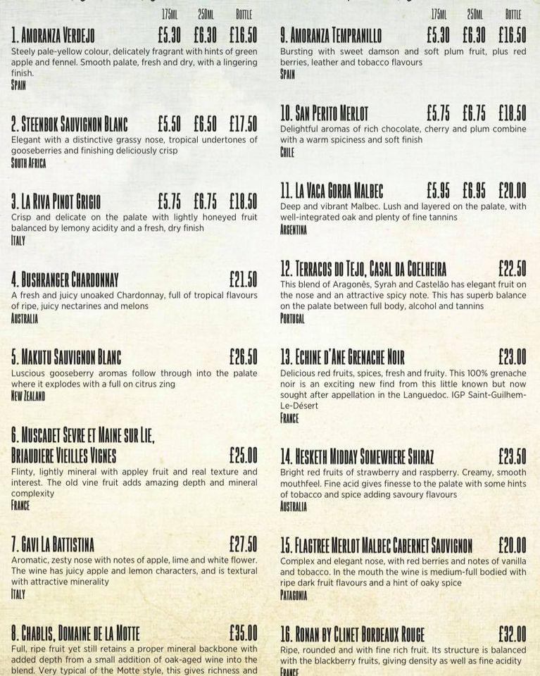 Menu at The Mermaid Cafe Bar & Restaurant, The Mumbles