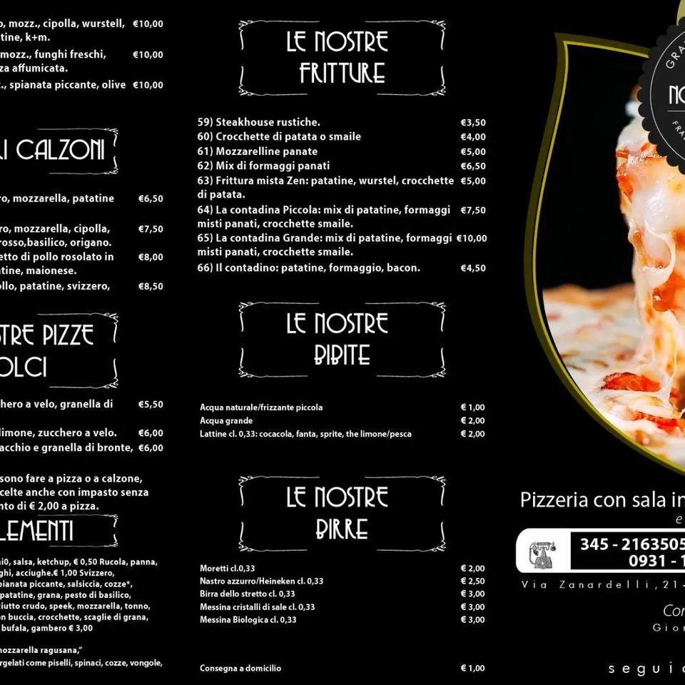 Menu da Nonna Maria pizzeria, Noto