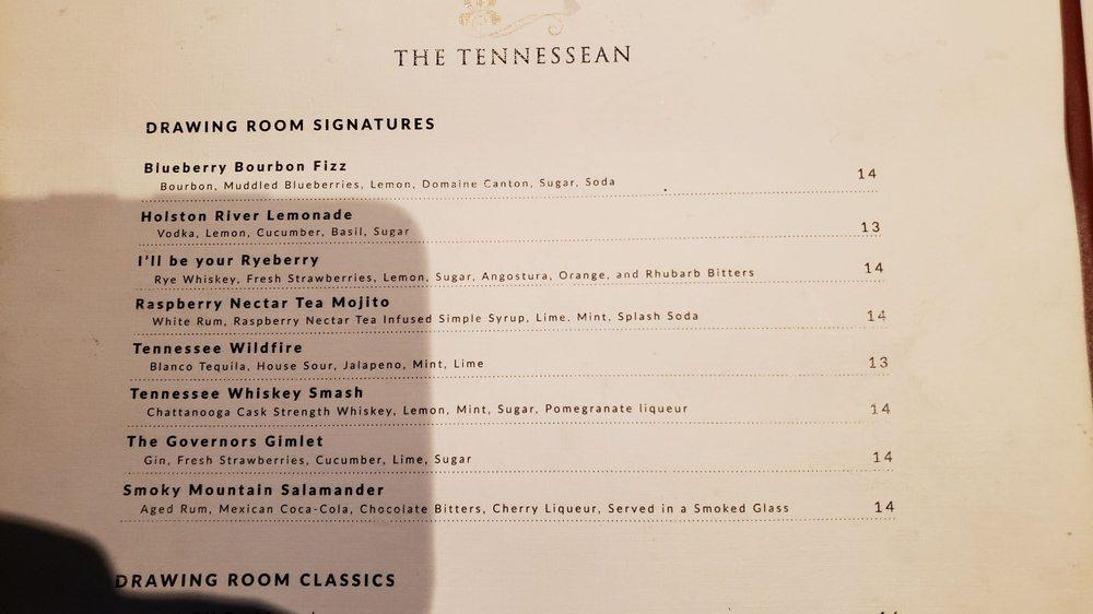 Menu at The Drawing Room pub & bar, Knoxville