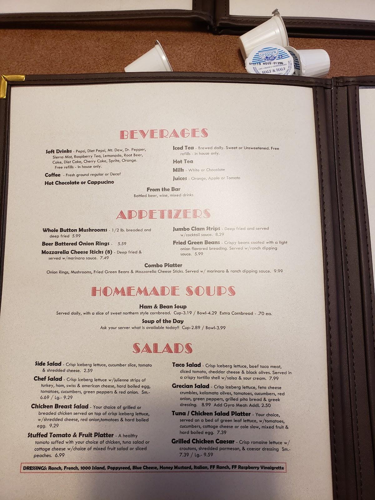 Menu at West Side Diner restaurant, Logansport, W Market St