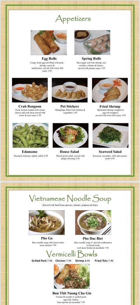 Menu at Bamboo House restaurant, Bonham