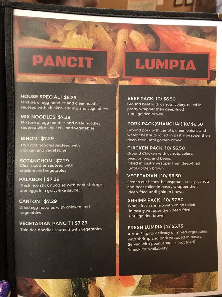 Menu at Best Lumpia BBQ, Stockton, Thornton Rd J