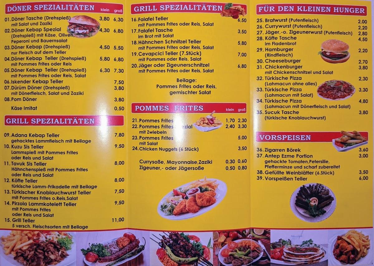 Speisekarte von Burak Kebap Haus restaurant, Dortmund