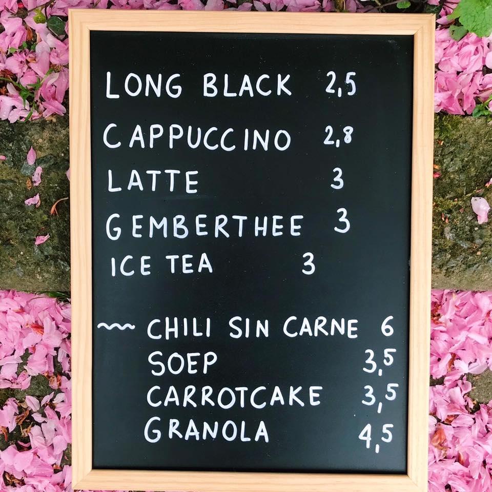 Menu at Bar Stark, Antwerp