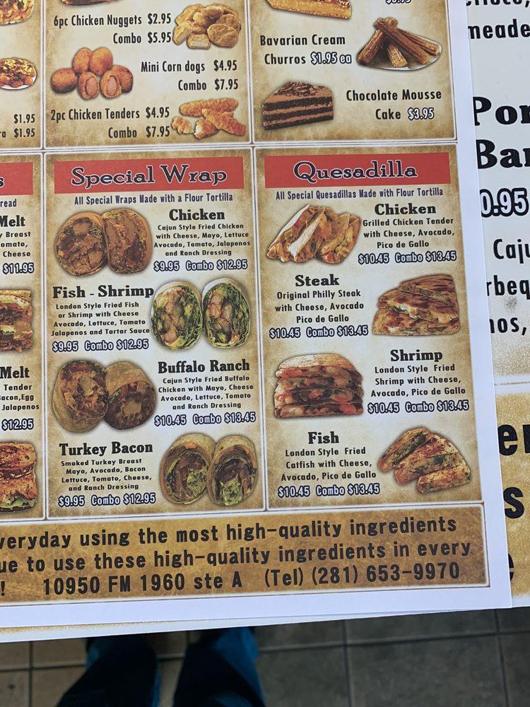 Menu at JLB Eatery restaurant, Houston, FM 1960 #A
