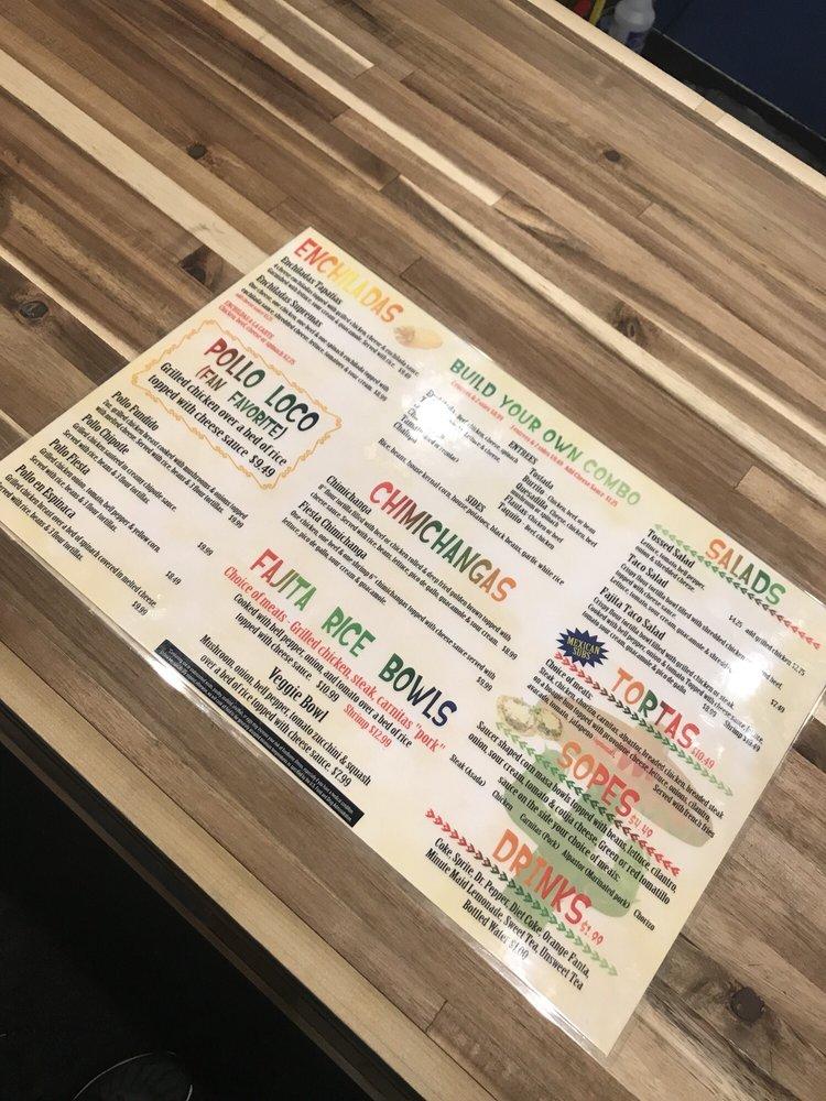 Menu at Taco Fiesta fast casual mexican restaurant, Southaven, Getwell ...