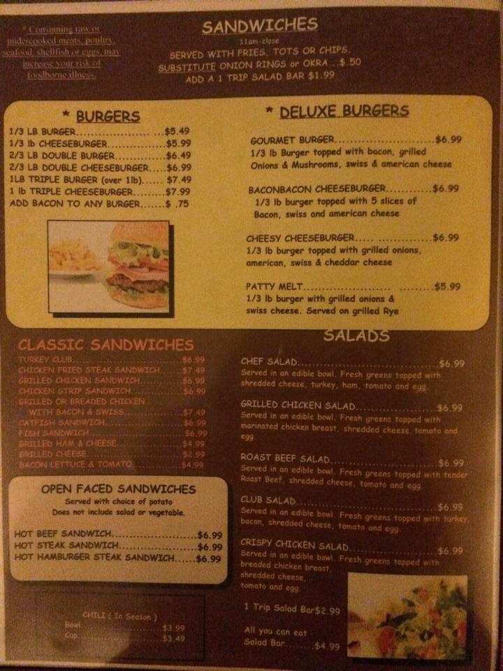 Menu at Country Kitchen restaurant, Ponca City