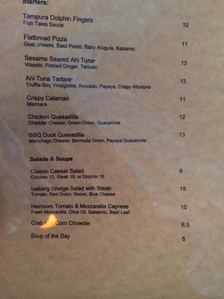 Menu at Fishtales On 33rd pub & bar, Fort Lauderdale