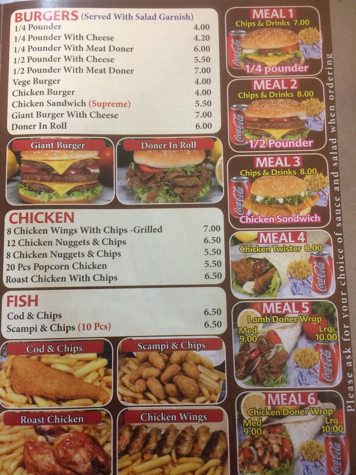 Menu at The Best Kebab fast food, Royal Tunbridge Wells