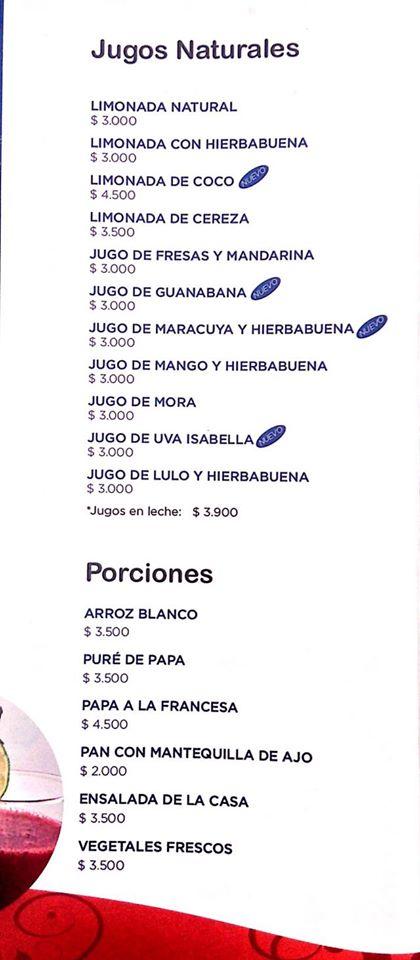 Carta de Albahaca y Limon Restaurante, Bogotá, Cra. 13a #77a -21