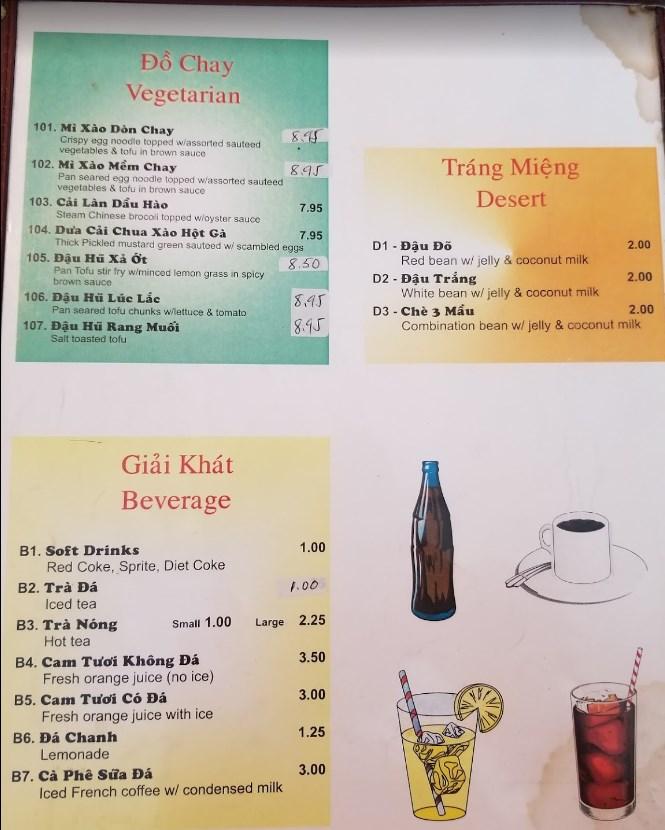Menu at Cuu Long Quan restaurant, Houston, Broadway St #3063
