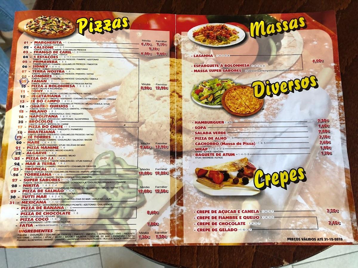 Menu em Super Sabores restaurante, Torres Novas