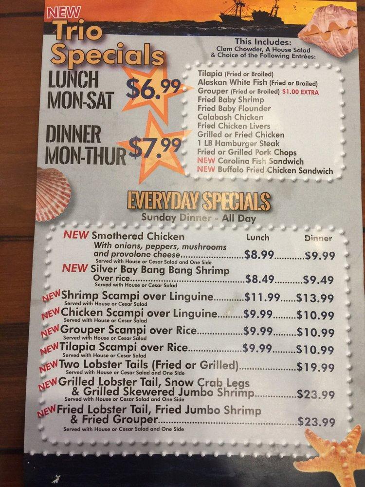 Menu at SILVER BAY restaurant, Simpsonville, 916 NE Main St