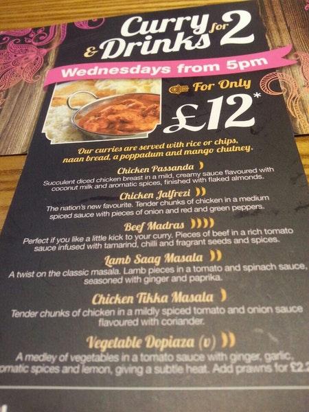 Menu at Spring Tide pub & bar, Lowestoft