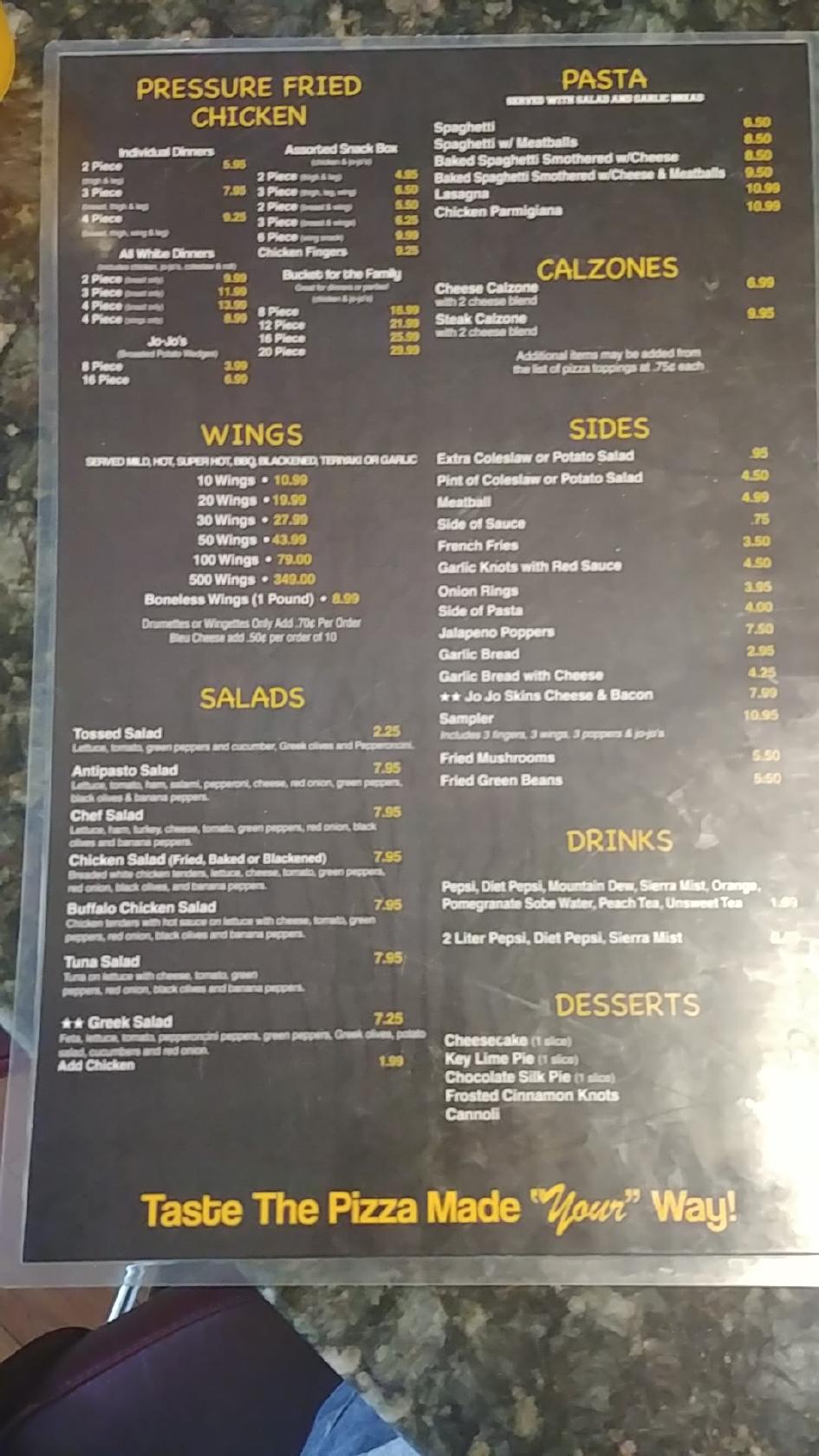 Menu at Your Pizza Shop pizzeria, Largo, 8th Ave SW #2nd