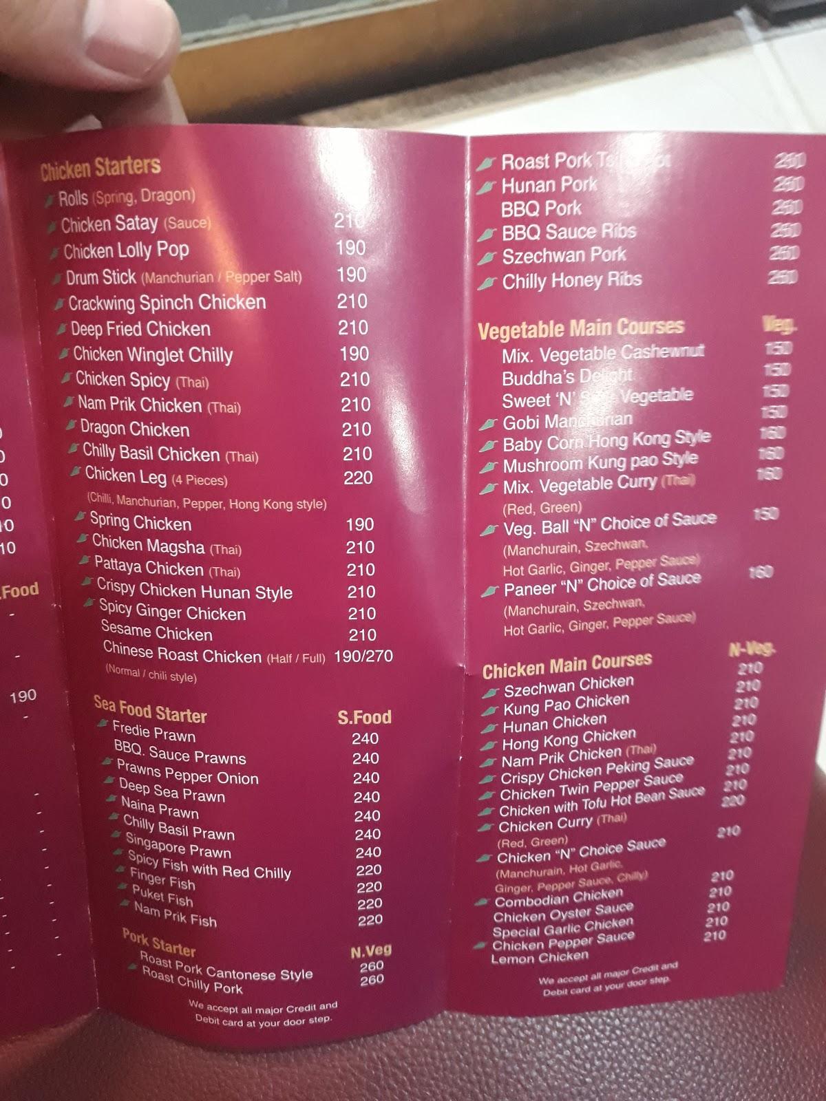 Menu at Delicacy Chinese & Thai Family Restaurant, Bengaluru, 313