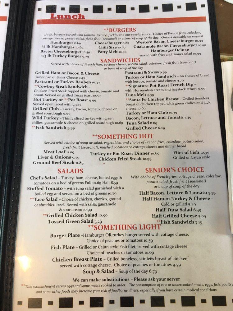Menu at Sunny Side Up Cafe, Catalina