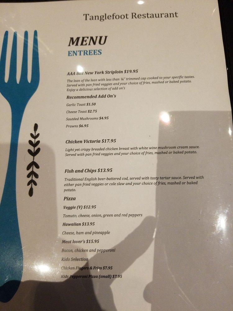 Menu at Tanglefoot Bar & Grill, Hudson's Hope