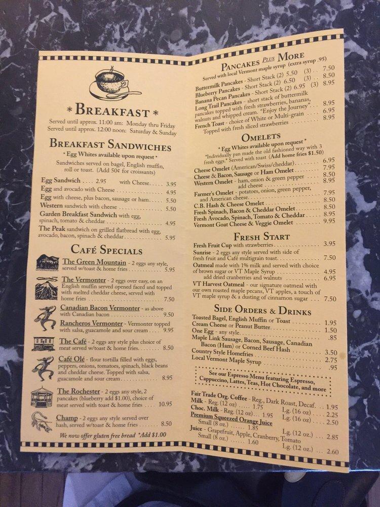 Menu at The Rochester Cafe & Country Store, Rochester
