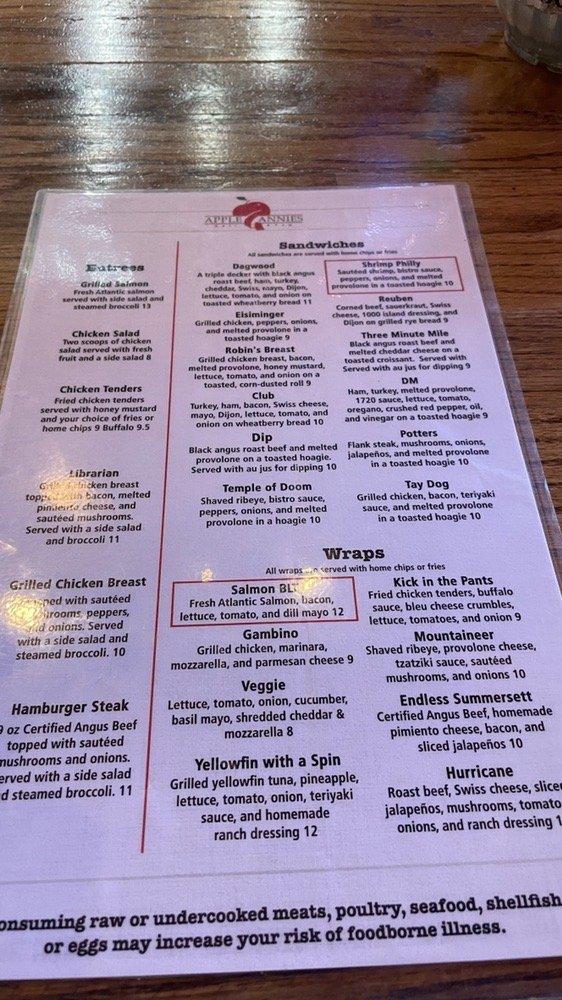 Menu at Apple Annie's Deli & Pub, Florence