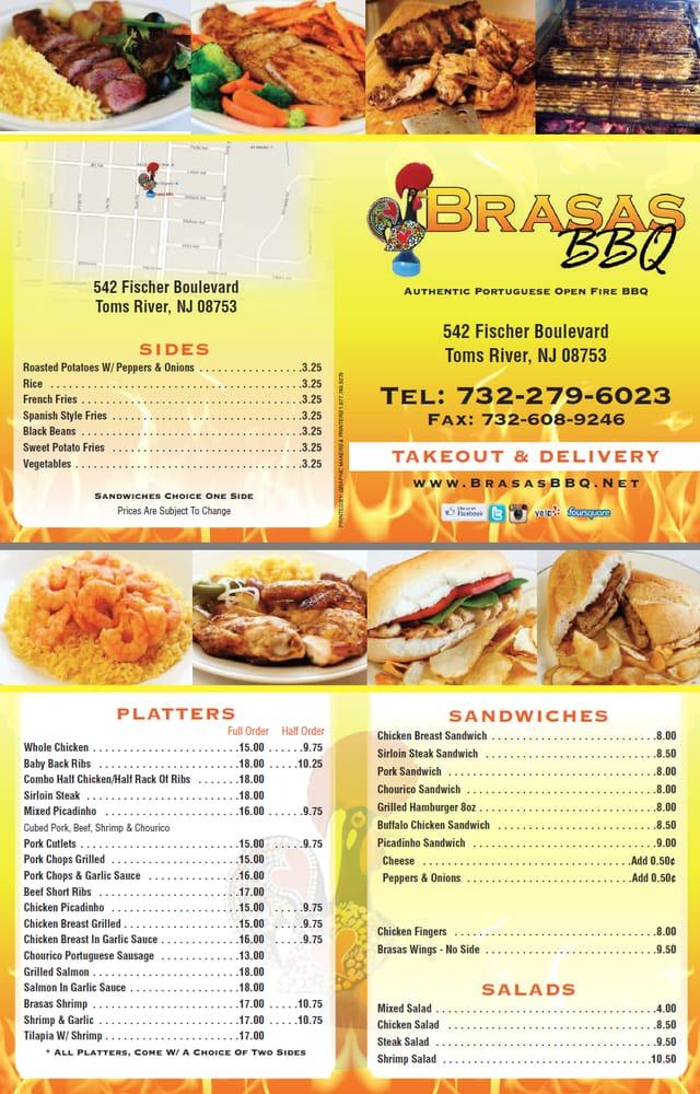 Menu at Brasas bbq, Toms River