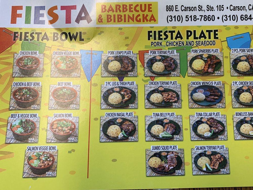 Carta de Fiesta Barbecue & Bibingka, Carson