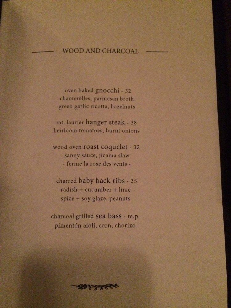 Menu at Foxy restaurant, Montréal, Notre-Dame St W