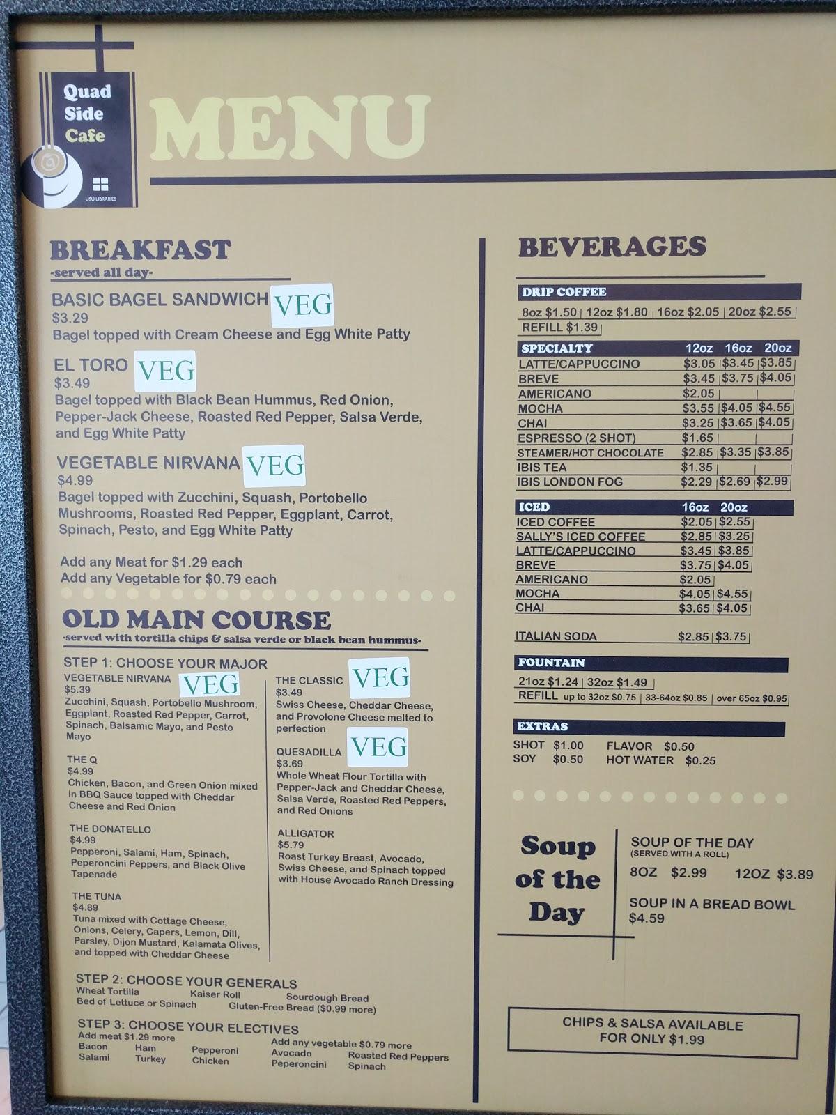 Menu at The Forum Cafe, Logan