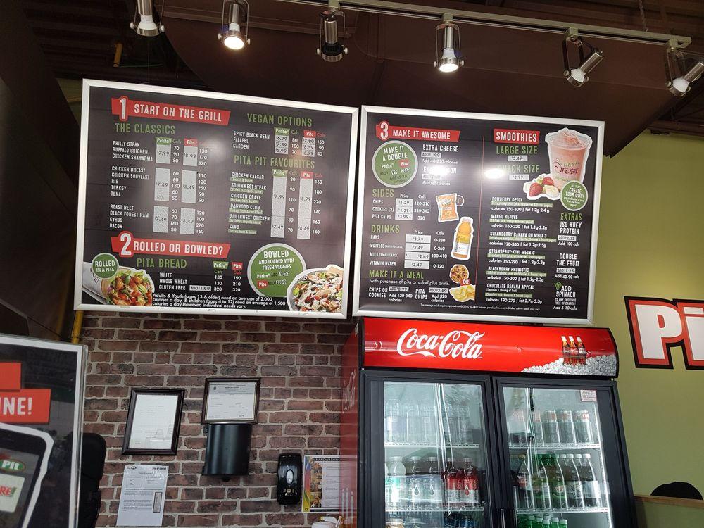 Menu at Pita Pit restaurant, Windsor, Walker Rd