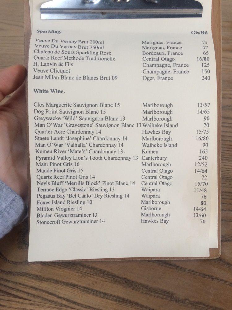 Menu at Chim Choo Ree pub & bar, Hamilton