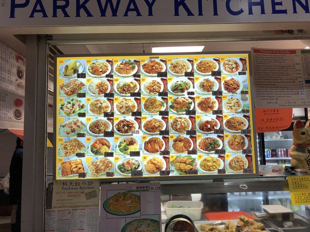 Menu at Parkway kitchen restaurant, Richmond Hill, 670 7