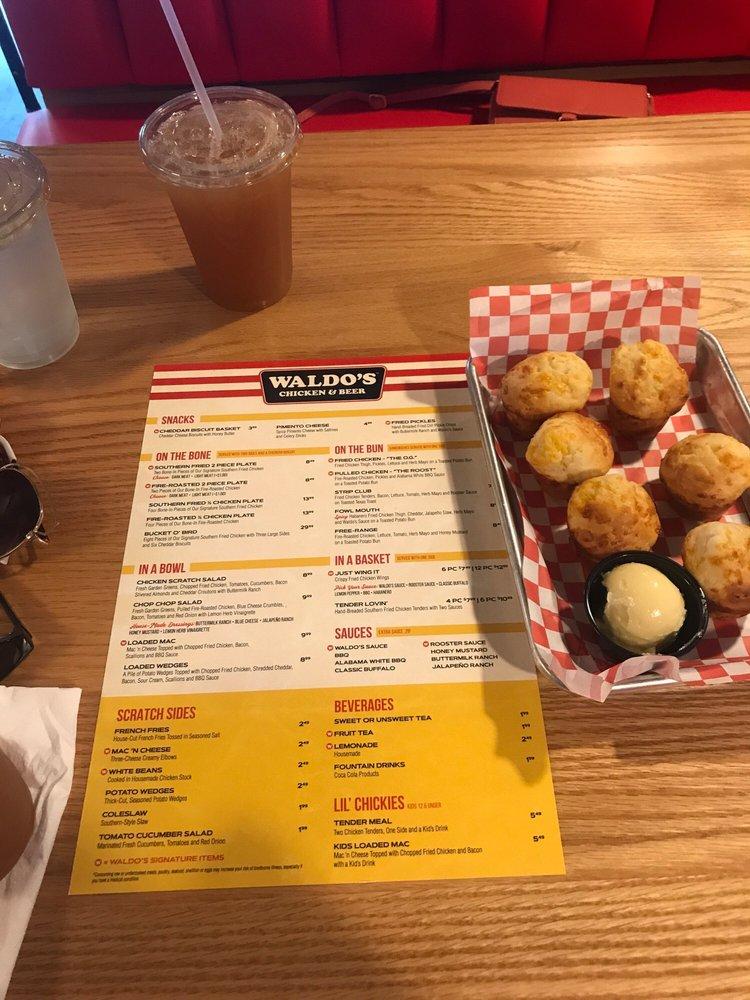 Menu at Waldo's Chicken & Beer restaurant, Nashville, 4th Ave N #103